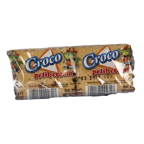 CROCO BISCUITI CREMA CACAO 25G - Cosul tau zilnic